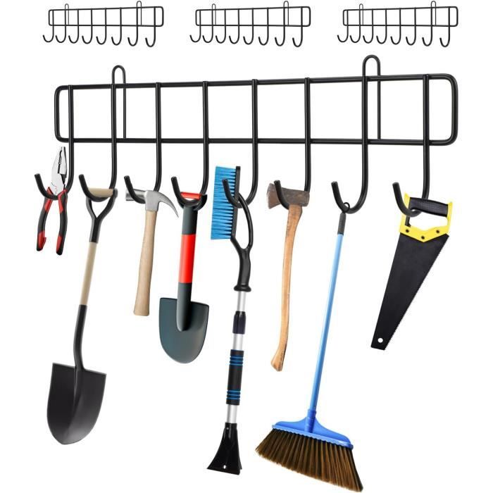 Zerotop Rack D'outils de Jardin, 4 Pack 15.9inch Crochet pour Garage, 32 Crochet pour Garage ...