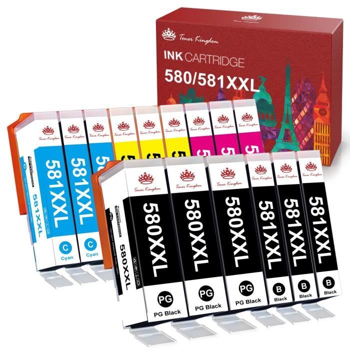 580 581 Cartouches d'encre pour Canon PGI-580 CLI-581 XL pour Canon ...