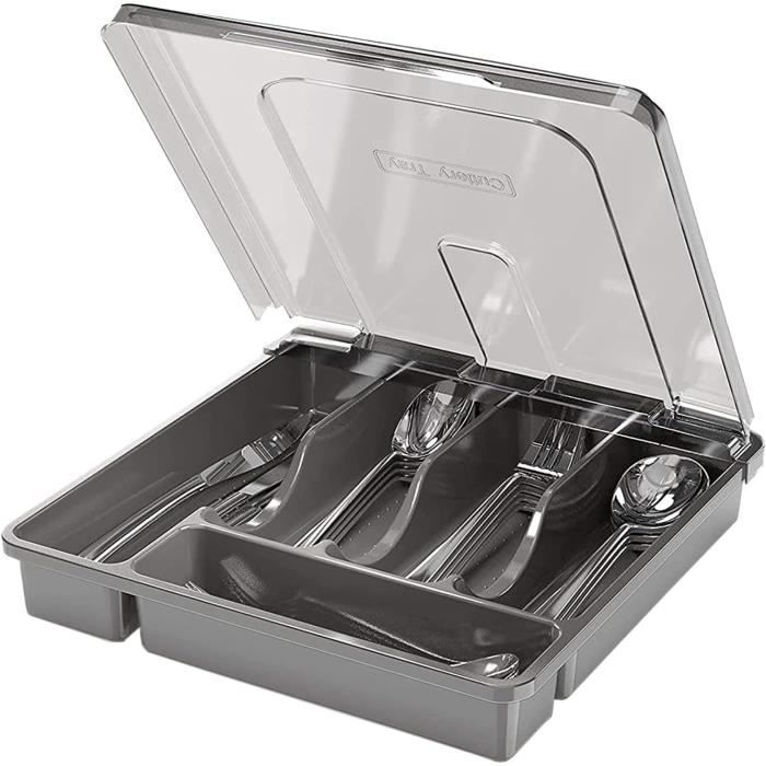 Range Couvert Avec Couvercle, Boite De Rangement Couverts Cuisine Avec ...
