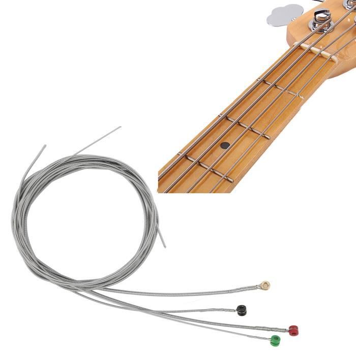Cordes de basse électrique - VVIKIZY - Métal dur - 4 pièces - Tête ...
