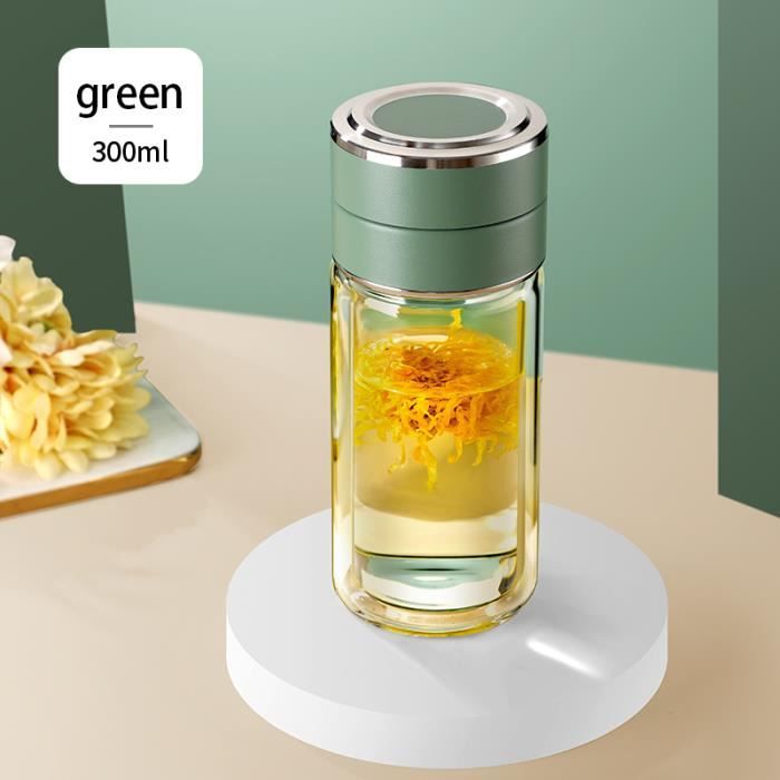 GOURDE,09--Infuseur à thé en verre à Double paroi, bouteille'eau de ...