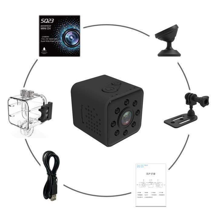 SQ12 Mini camera miniature espion HD 1080P nuit infrarouge enregistreur ...