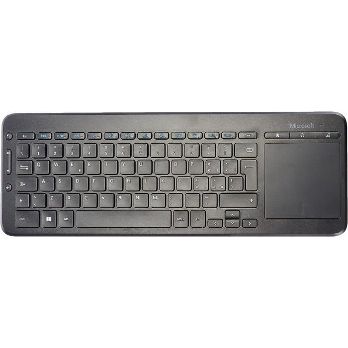 All-In-One Media Keyboard Clavier Rf Wireless Anglais Noir - Claviers ...