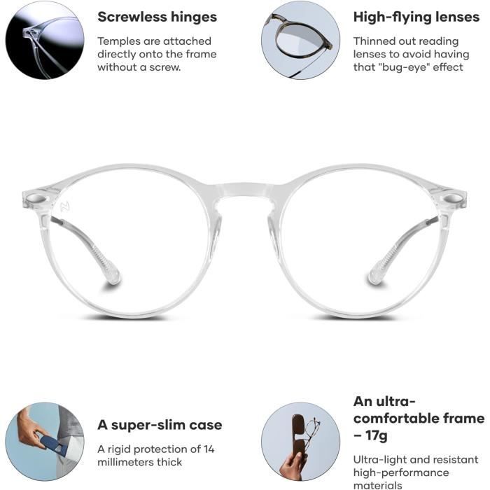 Lunettes De Vue Lecture - Forme Ronde - Lunette Loupe Grossissantes ...