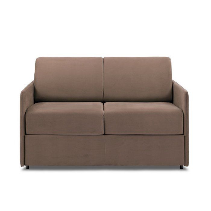 Canapé fixe COLOSSE 2 places 150 cm accoudoirs fins cuir regent taupe ...