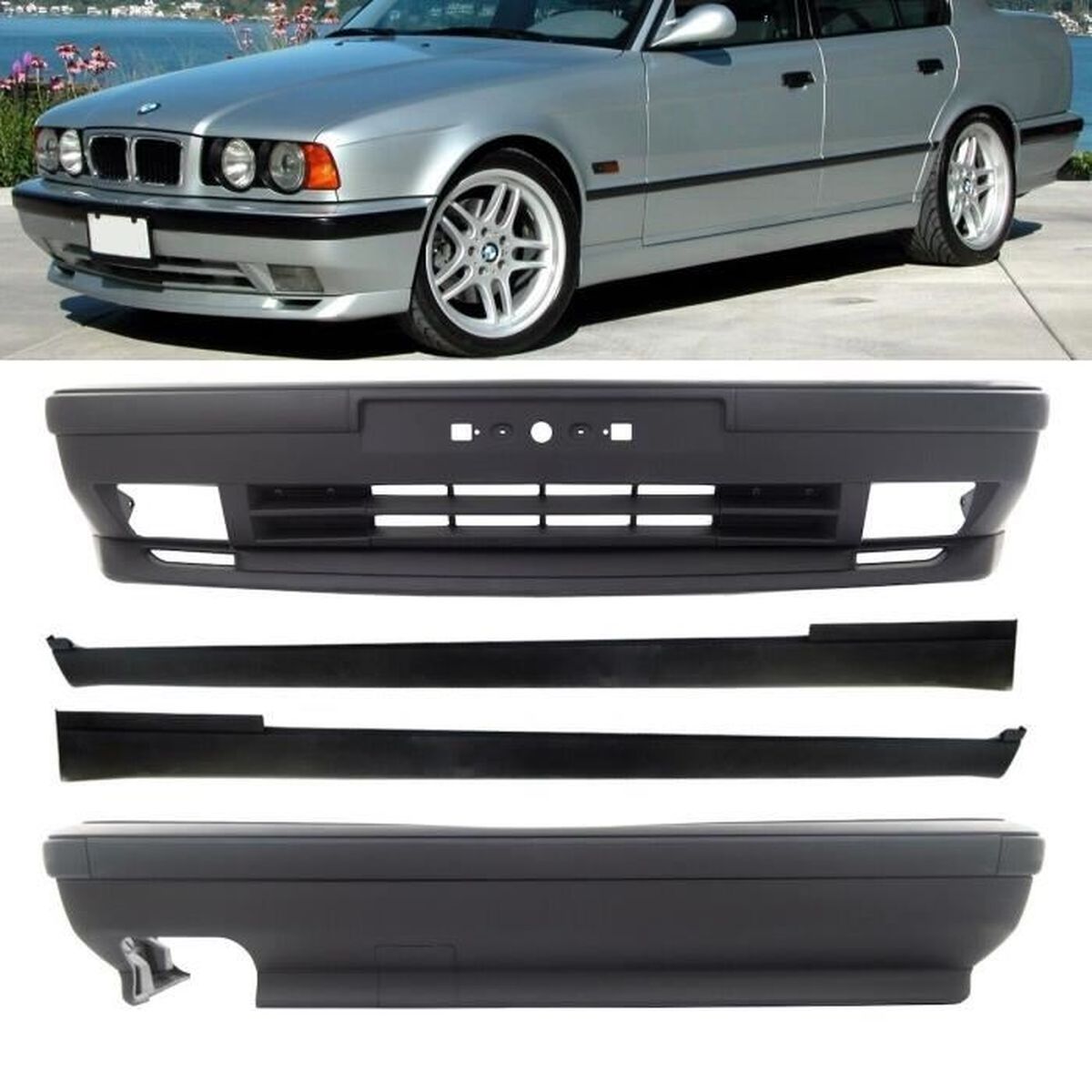 PARECHOC AVANT ARRIERE BAS DE CAISSE LOOK PACK M EN ABS POUR BMW SERIE 5 E34 - Cdiscount Auto