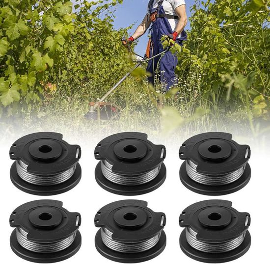 Lot de 6 bobines de fil pour débroussailleuse Bosch ART23SL ART26SL ART26SL Bosch 4,9 m x 1,65 ...