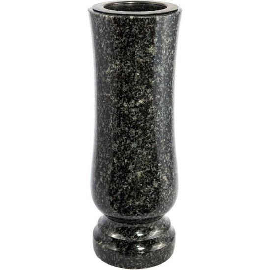 Élégant Vase Funéraire En Granit Véritable Impala Foncé - Hauteur : 27 ...