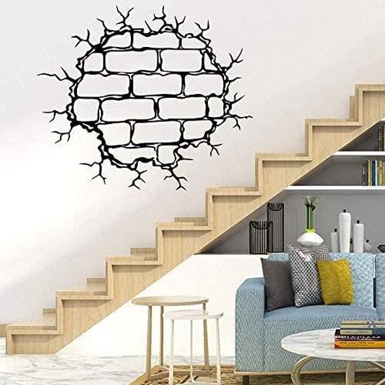 Crack Wall Sticker Étanche Vinyle Papier Peint Décor À La Maison Pour ...