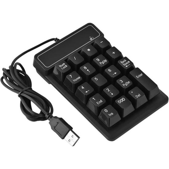 Clavier Numérique, Usb Sans Fil Mince 1,5 M 5 Pieds Usb Filaire 19 ...