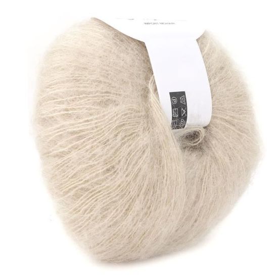 Fil de laine angora (beige)Fil De Laine Avec Crochet En Mohair Doux ...