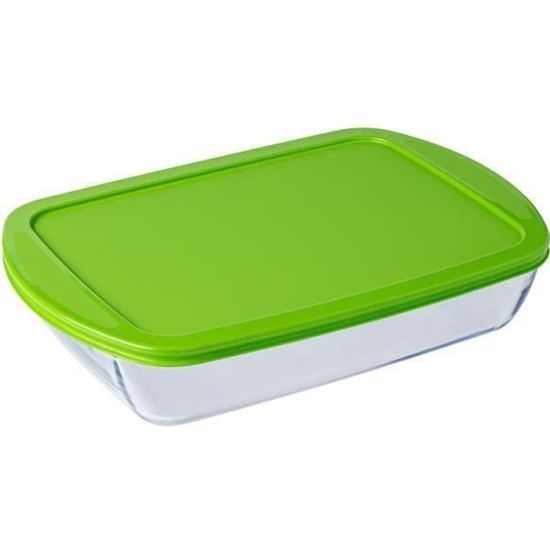 PYREX - COOK&STORE - Plat rectangulaire en verre avec couvercle 40x27 ...