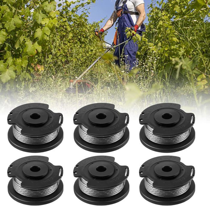 Lot de 6 bobines de fil pour débroussailleuse Bosch ART23SL ART26SL ART26SL Bosch 4,9 m x 1,65 ...