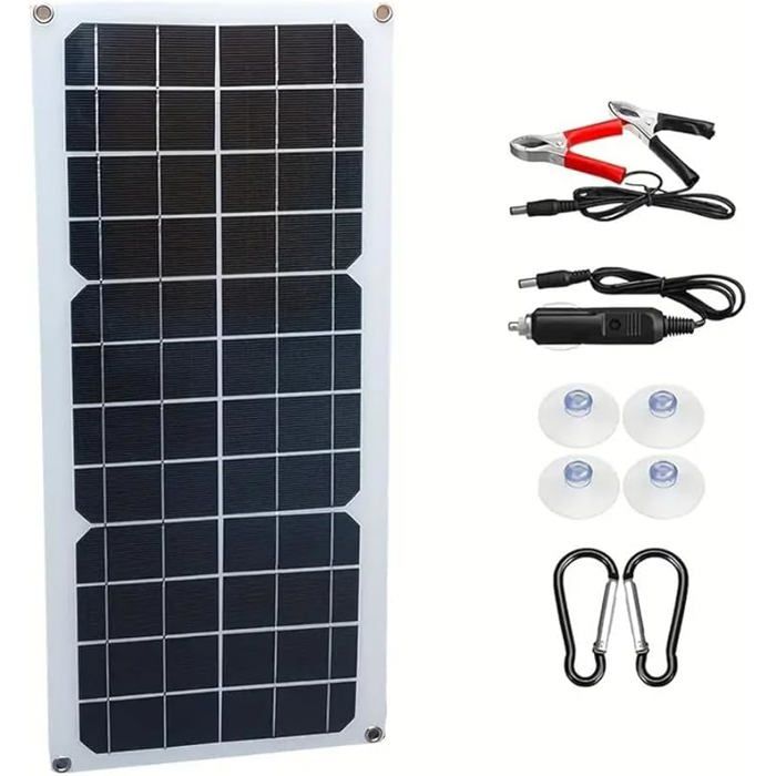 Bulevisiter Solar Panel Charger Kit 10W 12V Outdoor USB Battery for ...