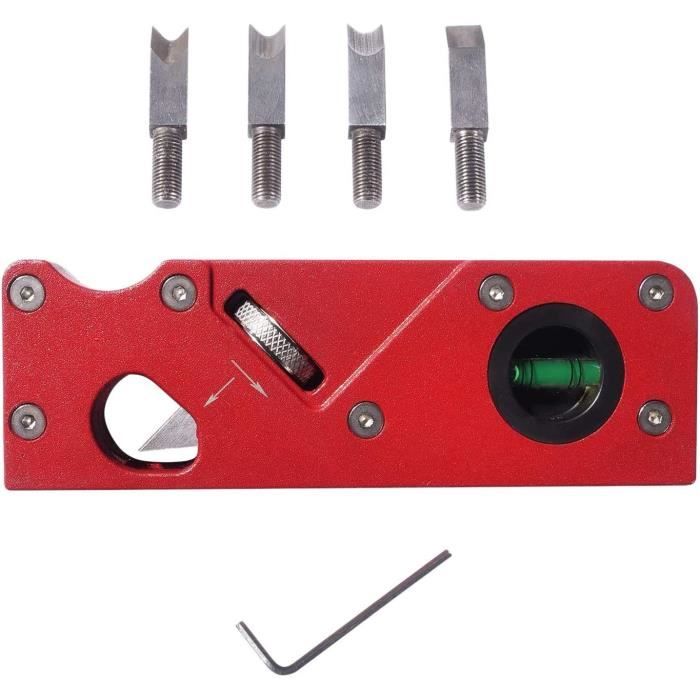 Quatre têtes de coupe et rabot chanfreiné pour le travail du bois ...