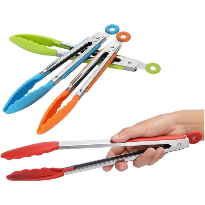 4 Pièces 8"Pince De Cuisson Ustensiles De Cuisine En Acier Inoxydable ...