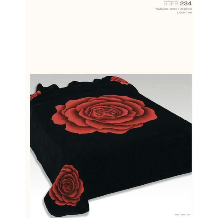 COUVERTURE VELOURS BELPLA POLAIRE 220 x 240 - LA ROSE - Cdiscount Maison