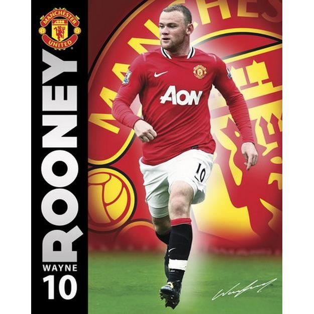 Manchester United - Wayne Rooney - 40x50cm - AFFICHE - POSTER ...