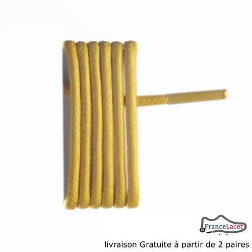 Lacet cirés jaune 120 cm Jaune jaune - Cdiscount