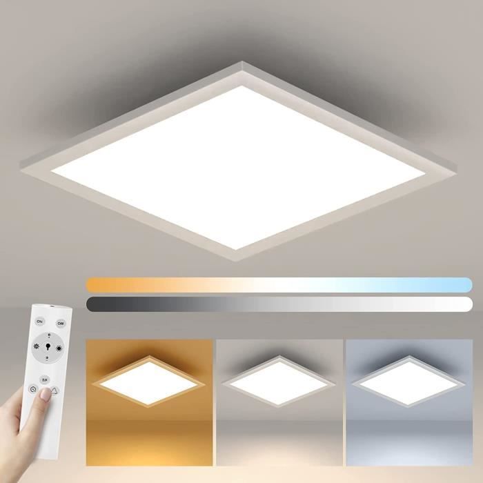 Panneau Led Dimmable, Panneau De Plafond Rectangulaire Avec Fonction Mémoire, Plafonnier Lumière ...
