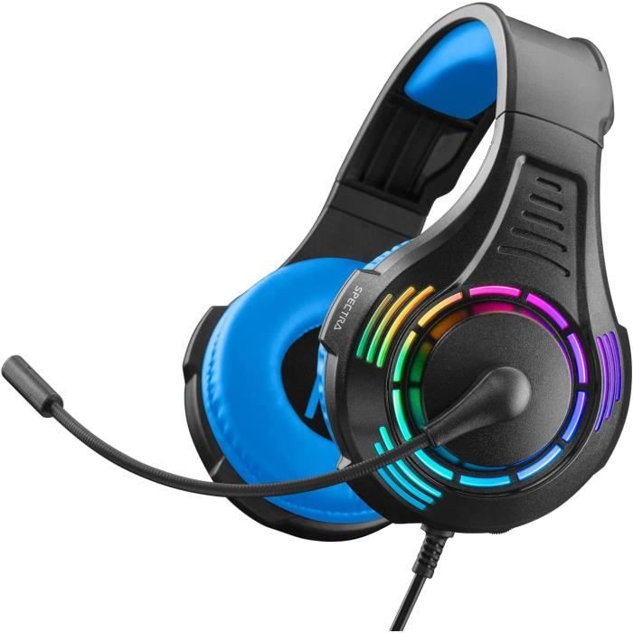 Casque Gaming Avec Micro Et Effets Lumineux Rgb, Casque Avec Toutes Les ...