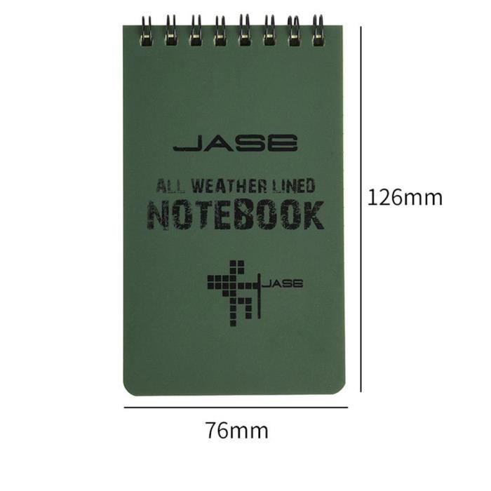 Feuillet mobile,Carnet de notes tactique étanche,pour toutes les ...