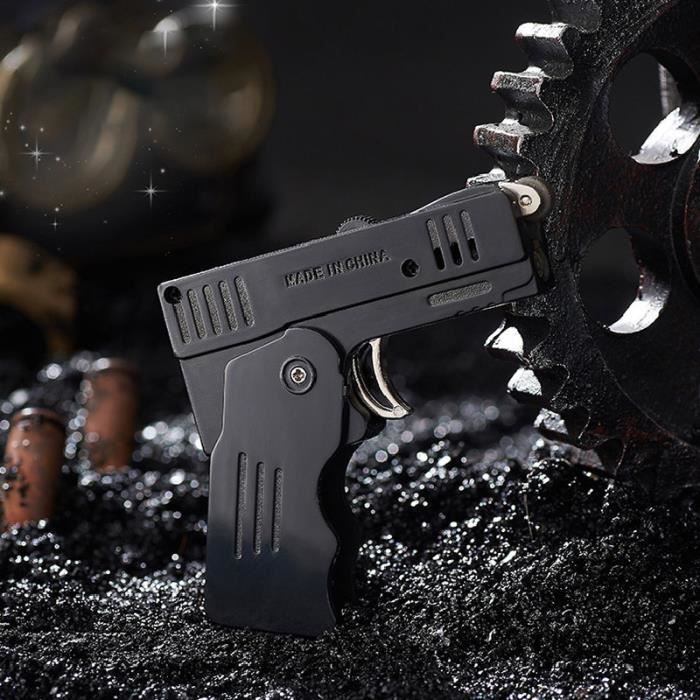 Mini pistolet Portable en métal à Double déformation, Butane silex, gaz ...