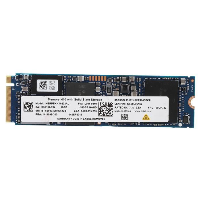 Cikonielf mémoire M.2 PCIe Pour Intel Optane Memony H10 avec SSD de ...
