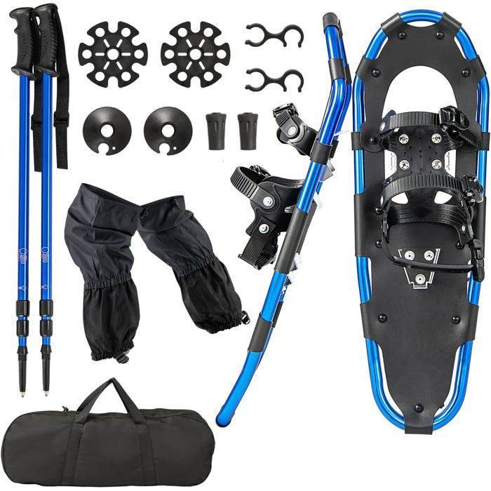 GYMAX Ensemble de Raquettes à Neige Légères, 63 CM avec Fixation à ...