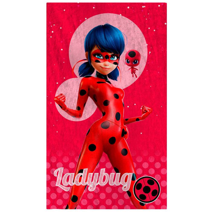 Serviette de bain et de plage et de plage en coton MIRACULOUS - Ladybug ...