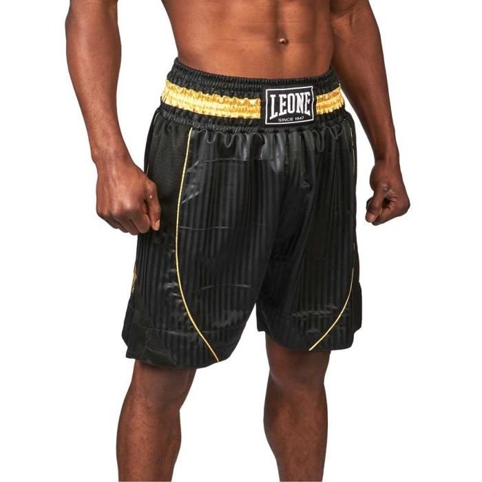 LEONE 1947 - Short de boxe premium satin unisexe adulte, noir (S ...