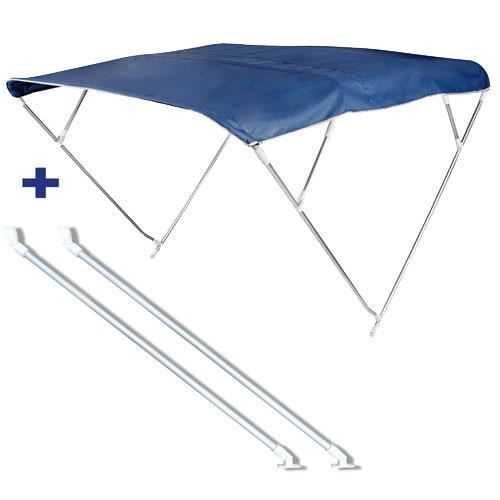 Pack Bimini 4 arceaux alu - bleu - 165 à 170 cm - h 145 cm + bras de ...
