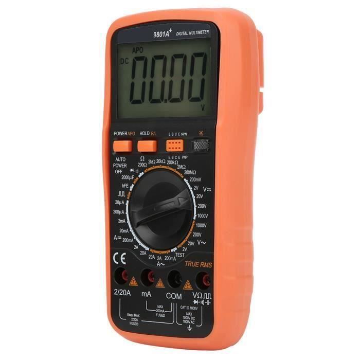 Multimètre VC9801A True RMS AC DC Multimètre Numérique Manuel Testeur ...