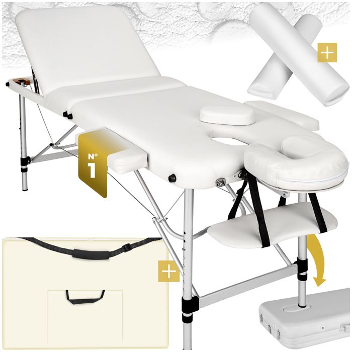 Tectake Table De Massage Portable Pliante à 3 Zones Pliable Et Réglable