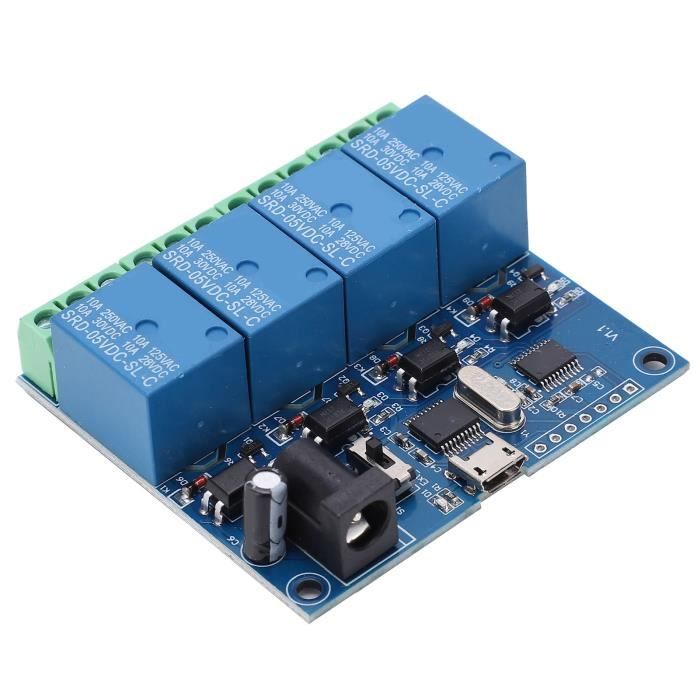 Module de relais USB - TMISHION - Carte relais DC5V - 4 canaux - Haute ...
