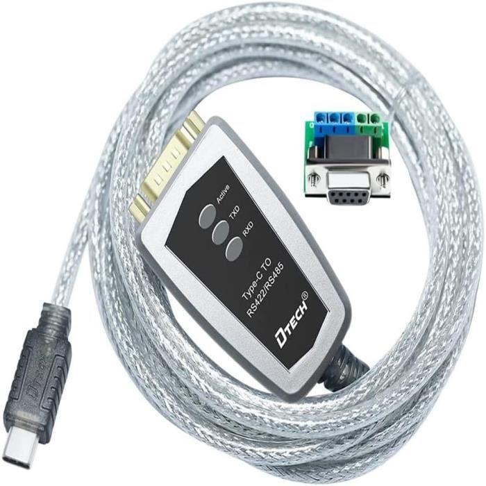 Adaptateur Usb C Vers Série Rs422 Rs485 Avec Puce Ftdi, Indicateurs Led ...