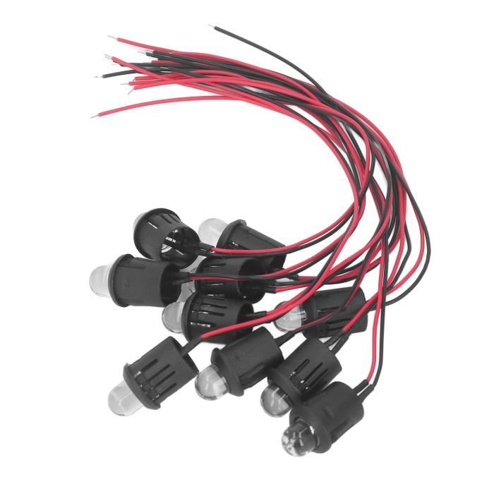 Voyant à diode LED Lot de 10 voyants lumineux à diode LED 10 mm 12 V ...