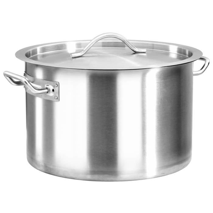 Marmite - ZJCHAO - 24 L - Acier inoxydable - 36x24 cm - Couvercle avec ...