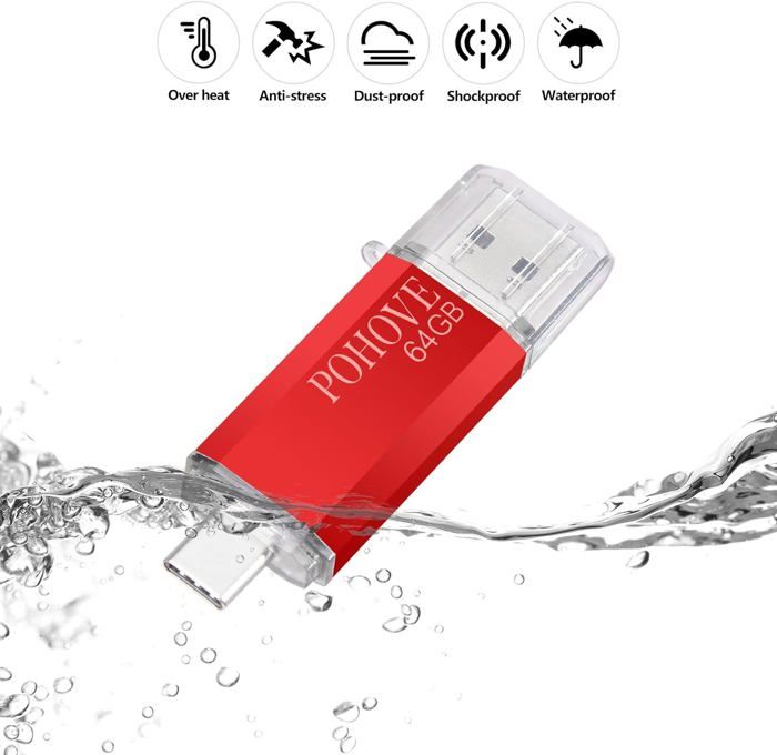 Clé USB C 64 Go, Mini Cle USB 64 Go Type C OTG Clef USB 64go ...