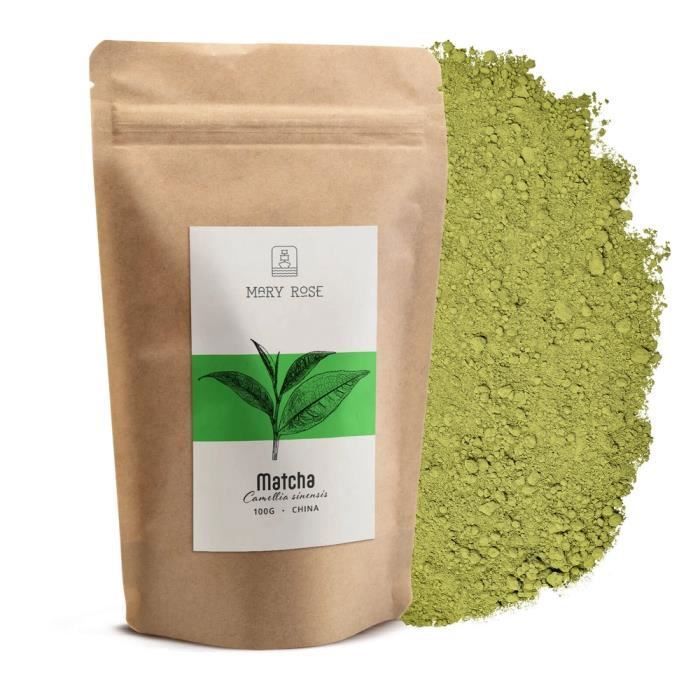 Kit Matcha Mary Rose 100g Accessoires en Bambou - Fouet à thé Chasen ...