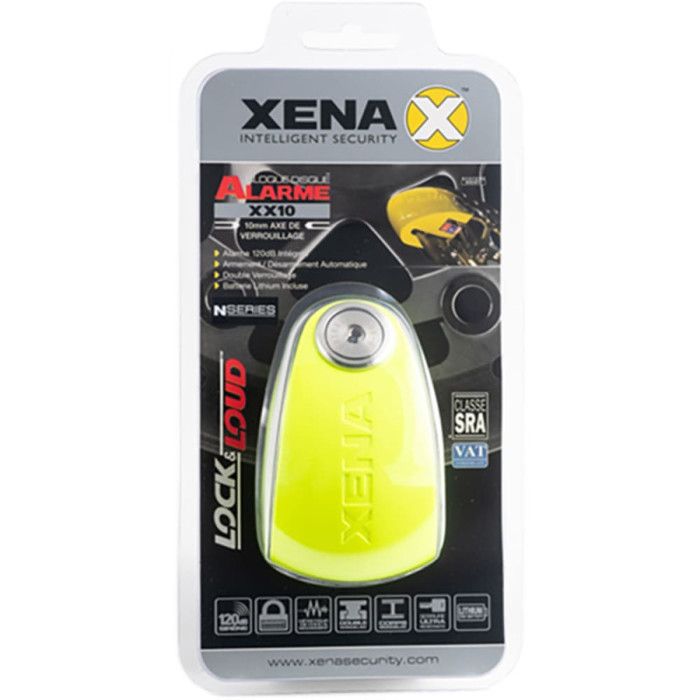 XENA - Antivol Moto Bloque Disque Alarm 120 dB XX10 Acier 10mm - Classe ...