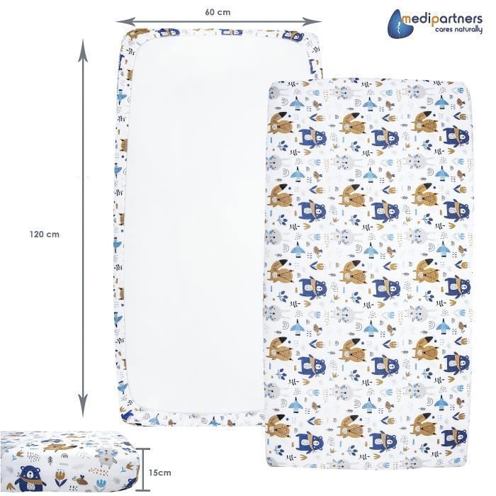 Drap Housse pour Bébé Medi Partners Excellent pour un lit bébé, enfant ...