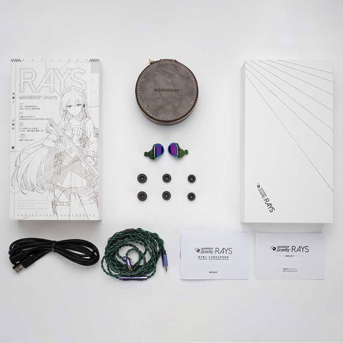 Écouteurs de jeu Moondrop Rays USB-C DSP Co-Tuned avec microphone ...