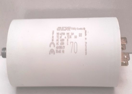 Condensateur pour moteur, ICAR 70uF, 450V, Polypropylène sortie cosses ...
