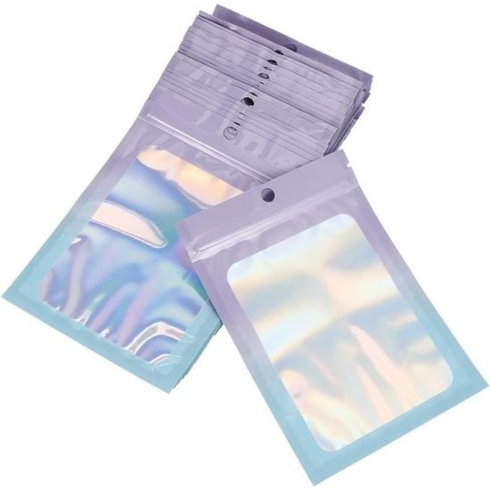 100 Pièces Un Sachet Hermétique Sacs Cadeaux Sacs Refermables Pour ...