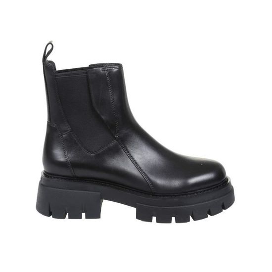 ASH FEMME LINKS01 NOIR CUIR BOTTINES Noir - Cdiscount Chaussures