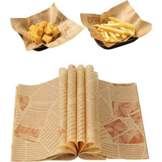 120 Feuilles Papier D'Emballage Alimentaire, Papier Sulfurisé, Papier ...
