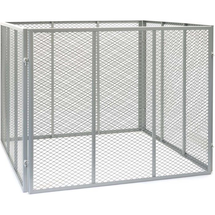 WilTec Garden Compost Bin - 100 x 100 x 80 cm - 800 L Capacity - Metal ...