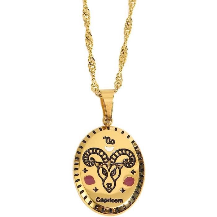 Femme Acier Inoxydable Signes Du Zodiaque Collier 12 Constellation ...