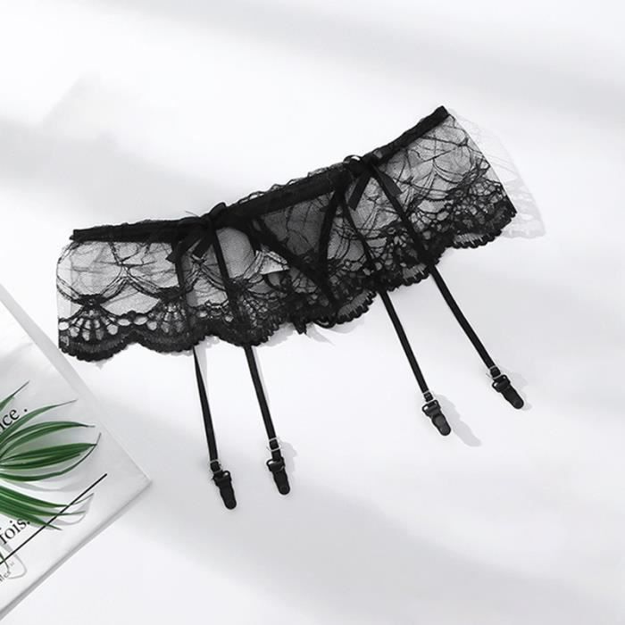 Noir - Sans Bas - Jarretelles sexy en dentelle pour femmes, Jarretelles ...